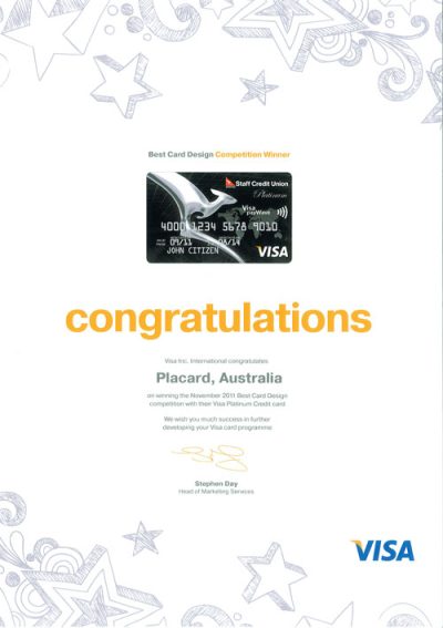 Visa Best Card Design Competition Winner – Placard Australia's leading ...